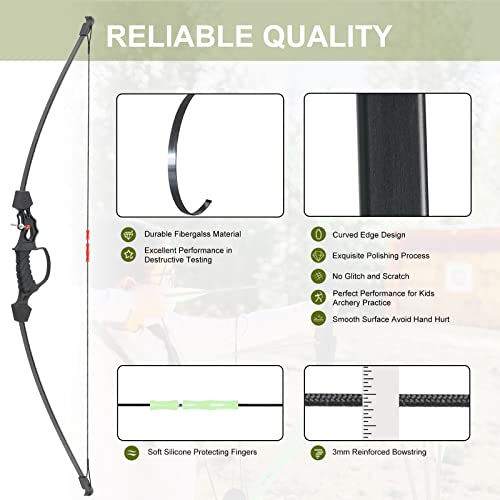 Aimdor Archery Kids Bow and Arrow Set Youth Bow and Arrow Birthday Gift Bow Kids Bow Beginner ...