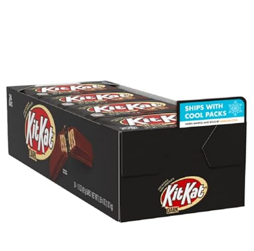 KIT KAT Dark Chocolate Crisp, Bulk, Individually Wrapped Wafer Candy ...
