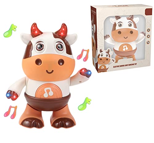 1/2 PCS Baby Cow Musical Toys, 2023 New Dancing Walking Baby Cow Toy ...