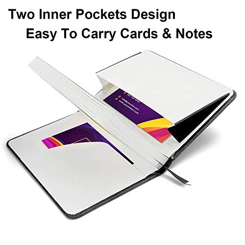 RETTACY Pocket Notebook with Pen Holder 3.5" x 5.5" Mini Hardcover ...