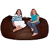 Amazon.com: Cozy Sack 6-Feet Bean Bag Chair, Large, Chocolate: Kitchen ...