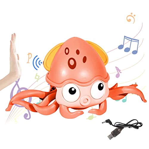 HZMENG Crawling Octopus Baby Toys, Tummy Time Toys with Light Up and ...