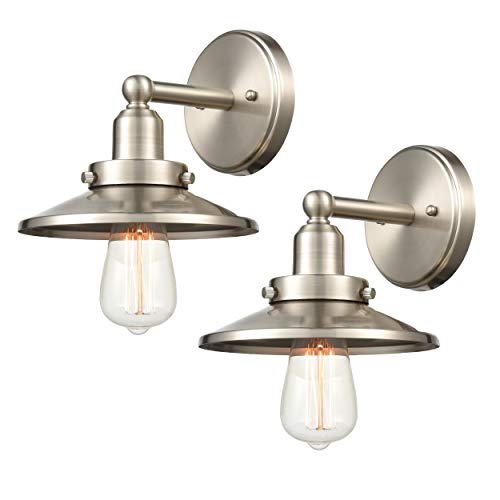 WILDSOUL 40011SN-2 Vintage Classic Edison Wall Sconce, LED Compatible ...