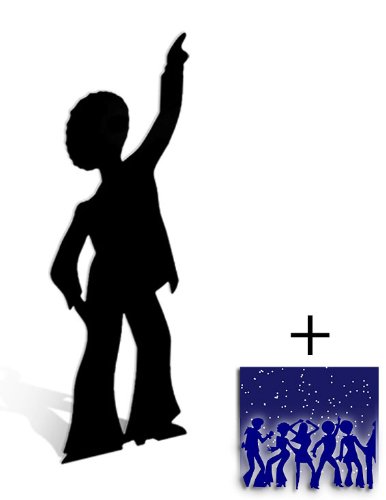 Buy Disco Dancer - Silhouette Lifesize Cardboard Cutout / Standee ...