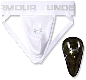 Amazon.com: Under Armour Men's Performance Jockstrap with Cup, White (100)/Silver, X-Large ...