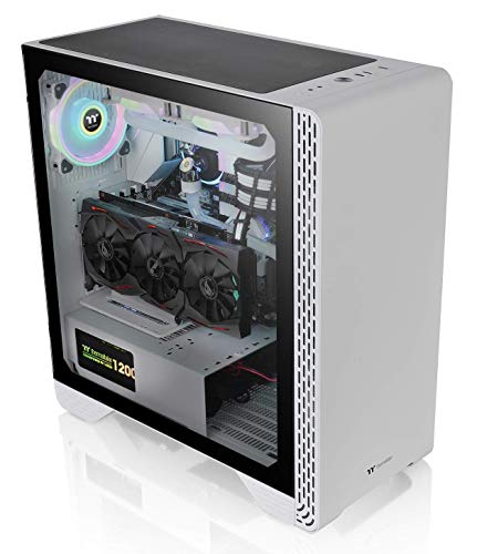 Thermaltake S300 Tempered Glass Snow Edition ATX Mid-Tower Computer ...