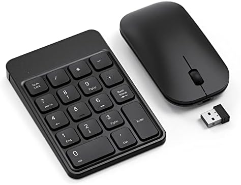 سعر Wireless Numeric Keypad and Mouse, 2.4GHz Rechargeable USB Number ...