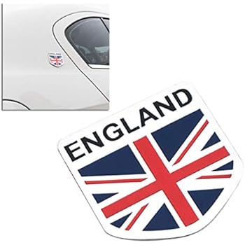 Amazon.com: Car Chrome Decals Great Britain Flag British Emblem Chrome ...
