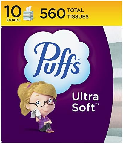 Puffs Ultra Soft Non-Lotion Tissues, 10 Cubes, 56 Tissues Per Box (560 ...