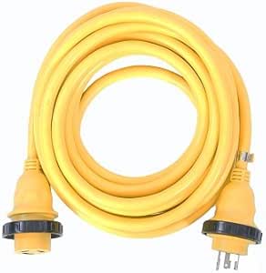 Amazon.com : Amp Up Marine & RV Cords 125v 30 amp x 50' Marine Shore Power Boat Extension Cord ...