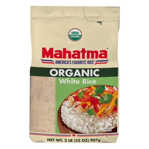 Mahatma Organic White Rice, 32-Ounce Bag Of Rice, Stovetop Or Microwave ...
