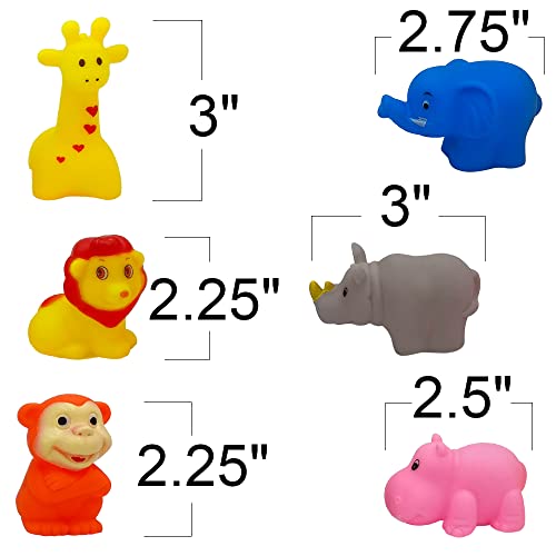 ArtCreativity Vinyl Zoo Animals, Pack of 12 Assorted Squeezable Toys ...