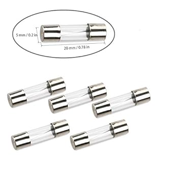Compstudio Lot of 5, 2A Fast-Blow Fuse 250V 5x20mm F2AL250V F2AL 250V Glass Tube Fuse Fast ...