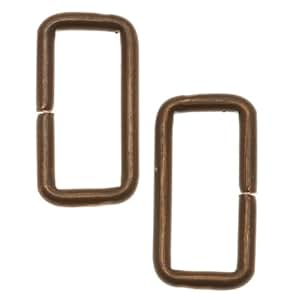 Amazon.com: Vintaj Natural Brass Rectangle Jump Rings 23mm x 12mm (2)