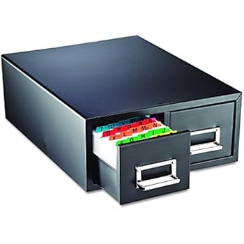 Amazon.com : STEELMASTER Steel Card File Box, Fits 6 x 9 Index Cards ...