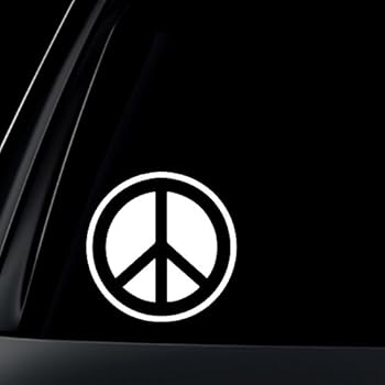 Amazon.com: Solid Peace Sign Car Decal / Sticker: Automotive