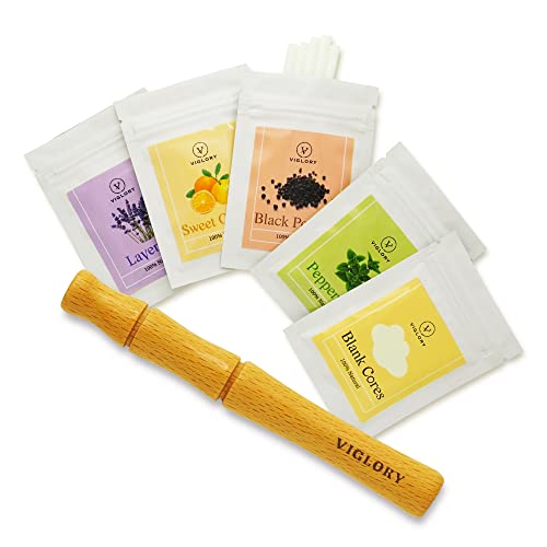 VIGLORY Quit Smoking Inhaler, Wooden Essential Oil Inhaler with 4 Pack ...