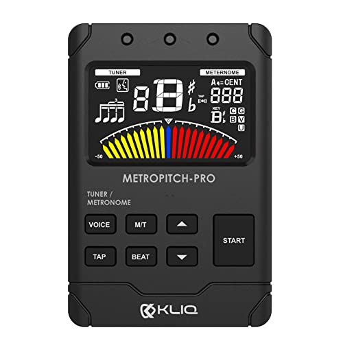 KLIQ MetroPitch-PRO - Rechargeable Metronome Tuner for All Instruments ...