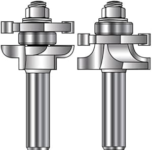MLCS Matched Rail and Stile Router Bit 2-Bit Set--Round Over Profile ...