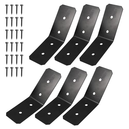 CNQLIS 6pcs 3" Wide Flush Inboard 45° Heavy Duty Connector Brackets ...