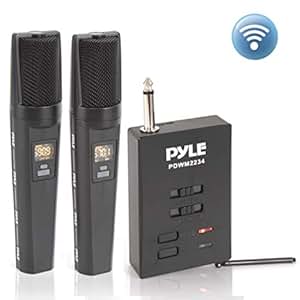 Amazon.com: Portable Dual Wireless Microphone System | Rechargeable ...