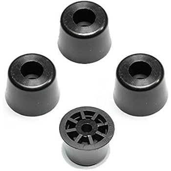 4 Medium Extra Tall Round Rubber Feet - .625 H X .932 D - Made in USA ...