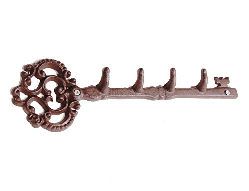 KiaoTime Retro Vintage Key Holder Cast Iron Key Shape Key Holder ...