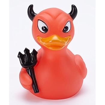 Amazon.com: CelebriDucks Devil Duck Rubber Duck Bath Toy: Toys & Games