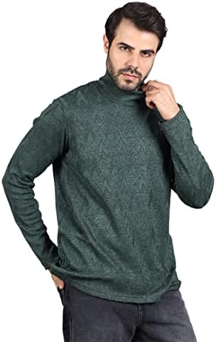 سعر Firewood mens Basic High Neck Pullover Sweater, d.green, XXL فى مصر ...