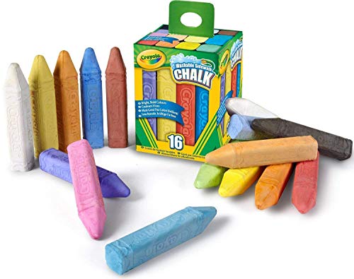 Crayola Sidewalk Chalk 16 Count and Crayola Washable Kids Paint ...