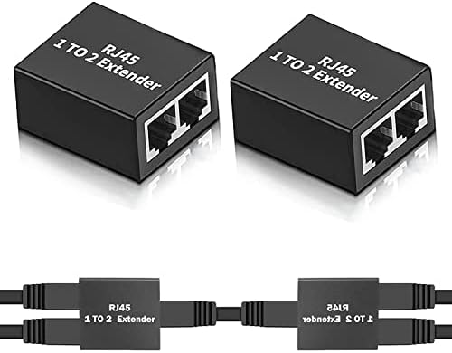 Ethernet Splitter RJ45 1 to 2 Splitter Coupler LAN Internet Divider ...