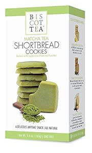 Amazon.com: BISCOTTEA Matcha Green Tea Shortbread Cookies (8 Cookies ...