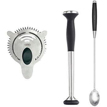 Amazon.com: OXO SteeL 7-Piece Barware Set: Barware Tool Sets: Kitchen ...