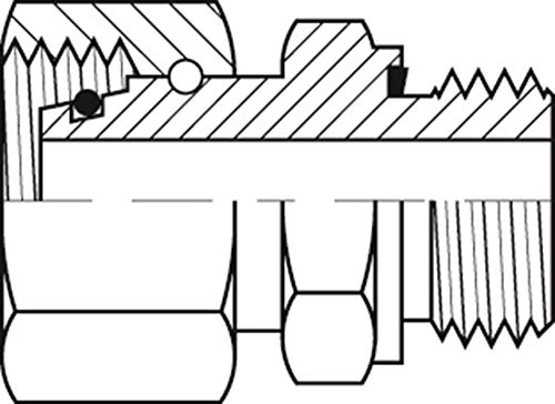 Threaded Tube Fittings M36X2.0 x M33X2.0 Adaptall 5368S-25-33 Series ...