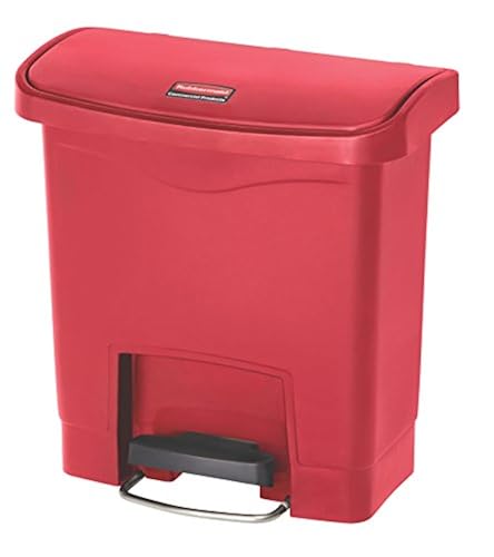 Rubbermaid Commercial Products Streamline Slim Step-On Plastic Trash ...