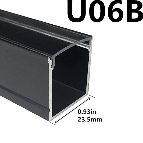 3.3FT/1M CLEAR COVER U Shape Wide Aluminum Channel(Wider and £66.59 ...