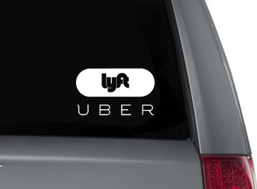 UBER LYFT Car License Plate Cover STAND OUT BIG TIPS Logo Decal Sticker ...