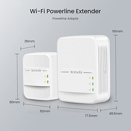 Tenda Powerline WiFi Extender (AV1000) - Powerline Ethernet Adapter ...