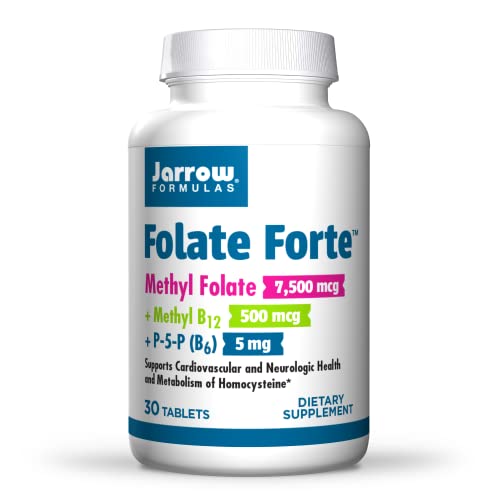 Jarrow Formulas Folate Forte - 30 Tablets - Energy Support & Metabolism ...