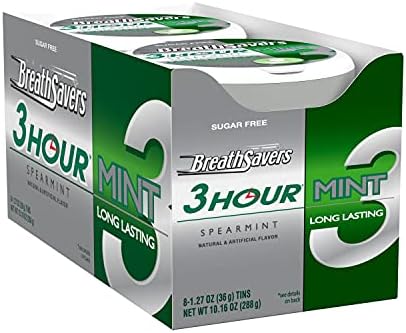 BREATH SAVERS 3-Hour Spearmint Sugar Free Mints, Made with Neutrazin, 1 ...