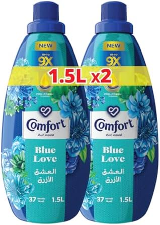 Comfort Concentrated Fabric Softener, Blue Love, with Pro-Fresh Technology for up to 9X ...