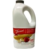Amazon.com : Torani Real Fruit Smoothie Mix STRAWBERRY-BANANA 64oz (2 ...