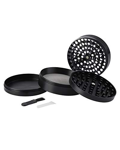 HemGrinder 3 Inch Grinder Large Black 4 Pieces Zinc Alloy Grinders (3 ...
