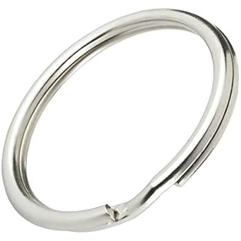 Amazon.com : 500pcs - 1" (25mm) Brass Plated Steel Key Rings Split ...