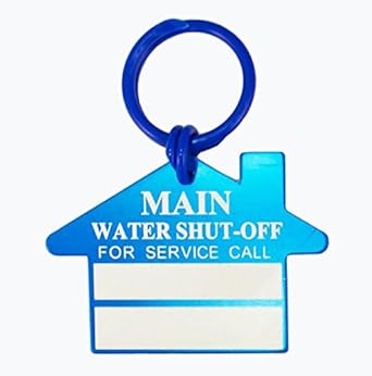 Main Water Shut Off Plumber Tags (Pack of 100) - with Blank Boxes for ...