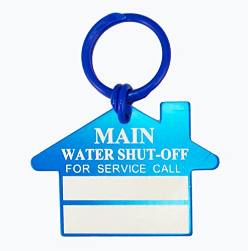 Main Water Shut Off Plumber Tags with Blank Boxes for Company Name Pack ...