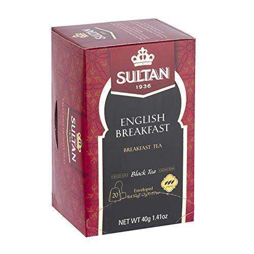 SULTAN TEA English Breakfast Tea, Moroccan Herbal Black Teas (Single ...
