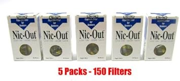 NIC-OUT Cigarette Filters 5 Packs (150 Filters) Smoking Free Tar ...