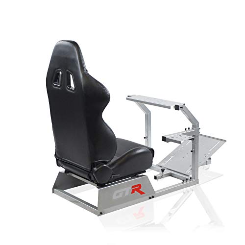 GTR Simulator GTA Model Silver Frame with Adjustable Black Leatherette ...