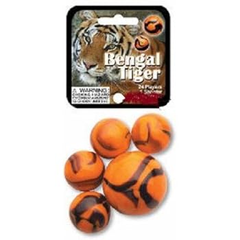 Amazon.com: Mega Marbles - BUMBLEBEE MARBLES NET (1 Shooter Marble & 24 ...